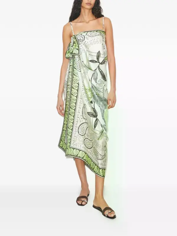Tory Burch Cockatoo Oversized Bandana Square Scarf - Neutrals