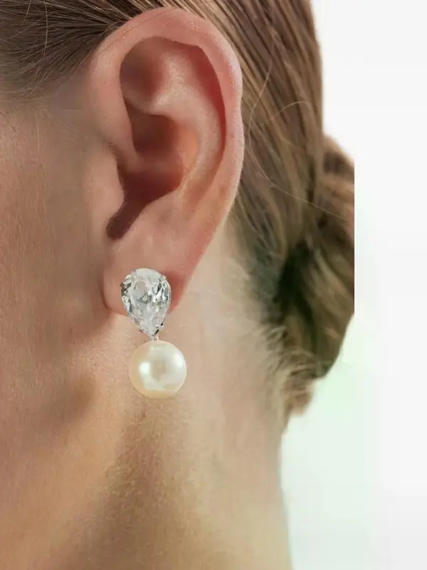 JENNIFER BEHR Cimone Crystal Earrings - Silver