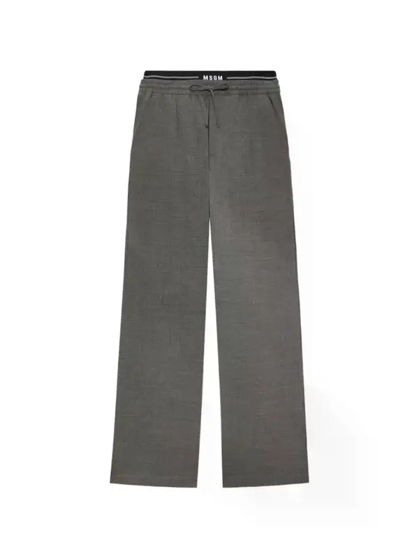 MSGM Drawstring Wide Leg Track Pants