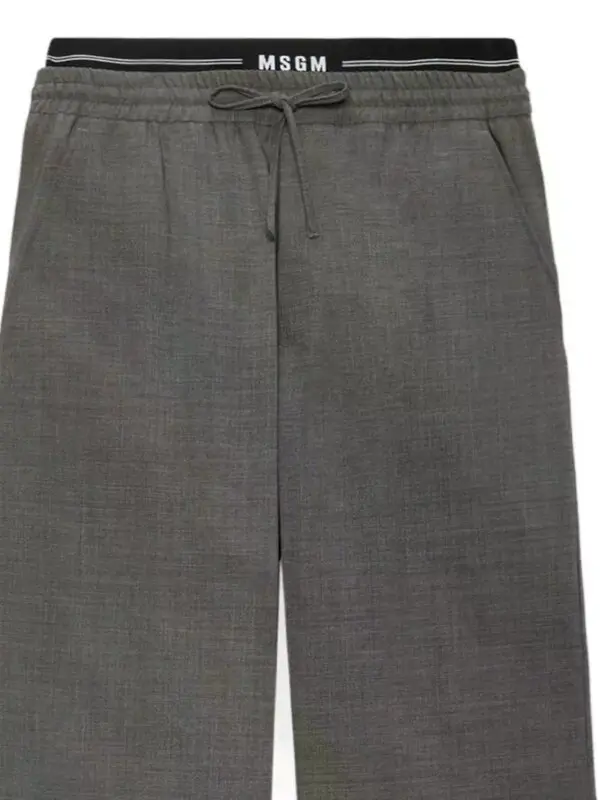 MSGM Drawstring Wide Leg Track Pants