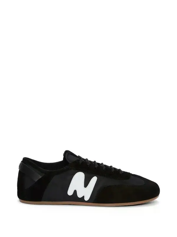 MSGM Appliqué Lace-up Sneakers - Black