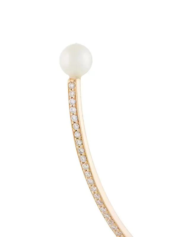 DALILA BARKACHE 18kt Diamond And Pearl Earring
