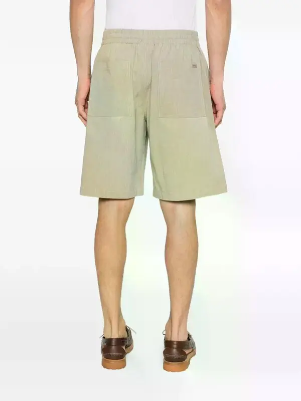 Drole De Monsieur Drawstring Patch-pocket Shorts