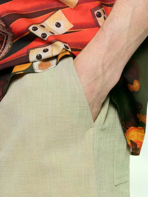 Drole De Monsieur Drawstring Patch-pocket Shorts