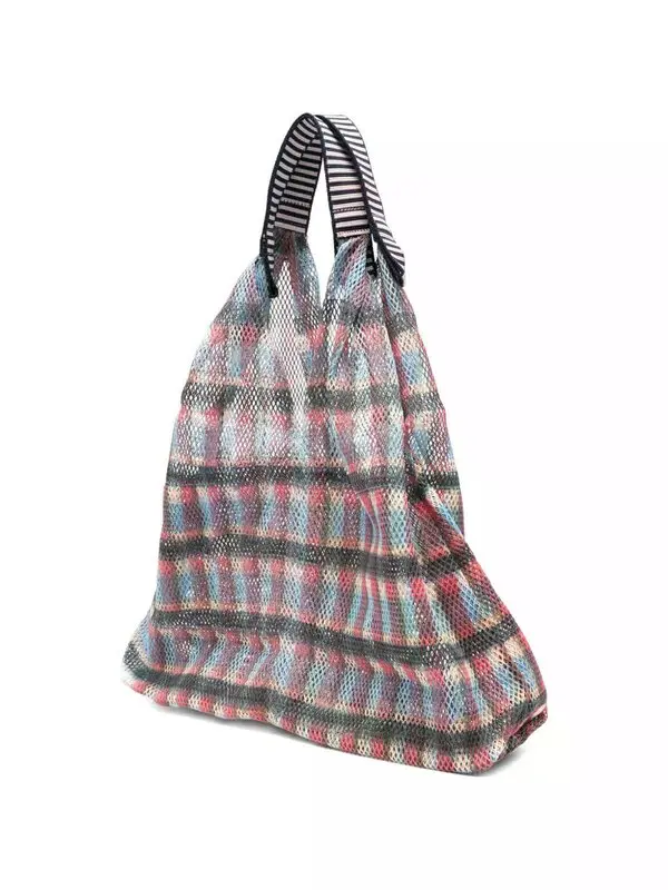 ÉPICE Striped-handle Check Shoulder Bag