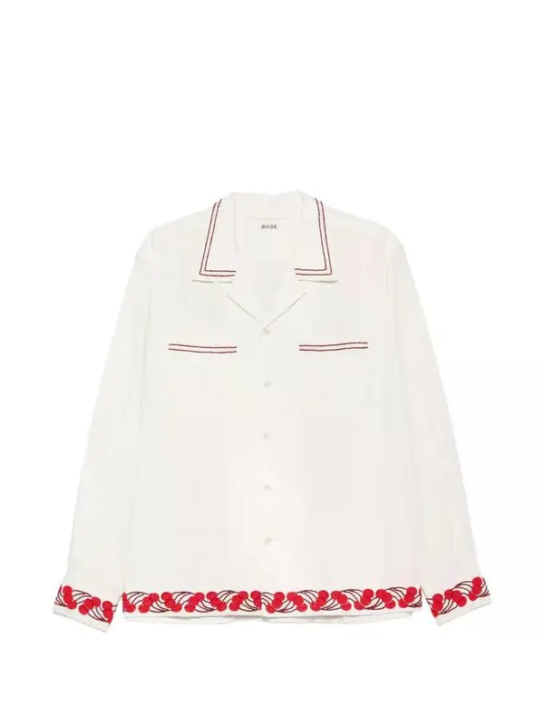 BODE Cherry Lane Beaded Shirt