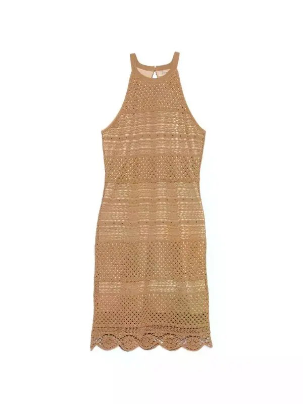 TWINSET Crochet Mini Dress - Neutrals