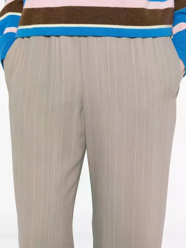 GOLDEN GOOSE Brittany Pinstriped Wool Blend Trousers