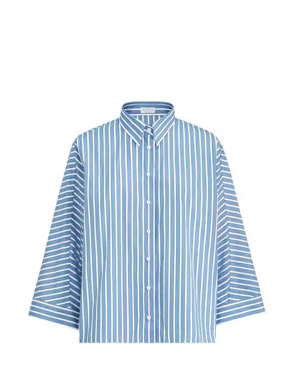 Brunello Cucinelli Striped Poplin Shirt