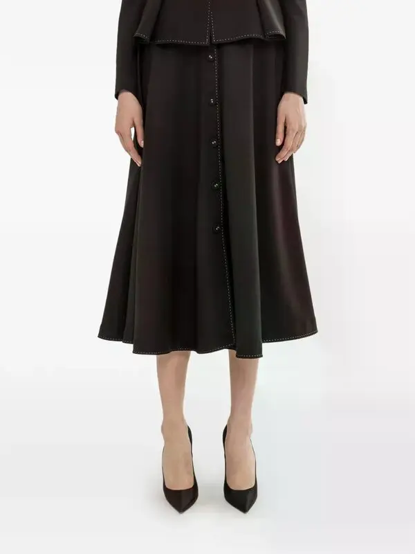 NISSA Button Detail Midi Skirt