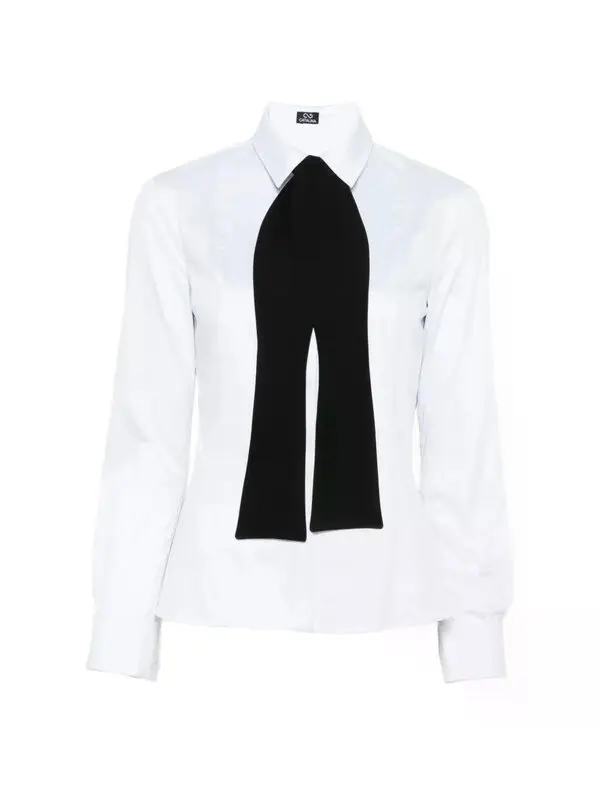 CATALINA Crystal-cuff Scarf Shirt