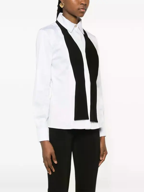 CATALINA Crystal-cuff Scarf Shirt