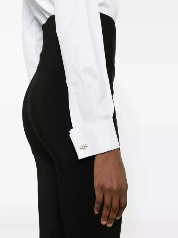 CATALINA Crystal-cuff Scarf Shirt