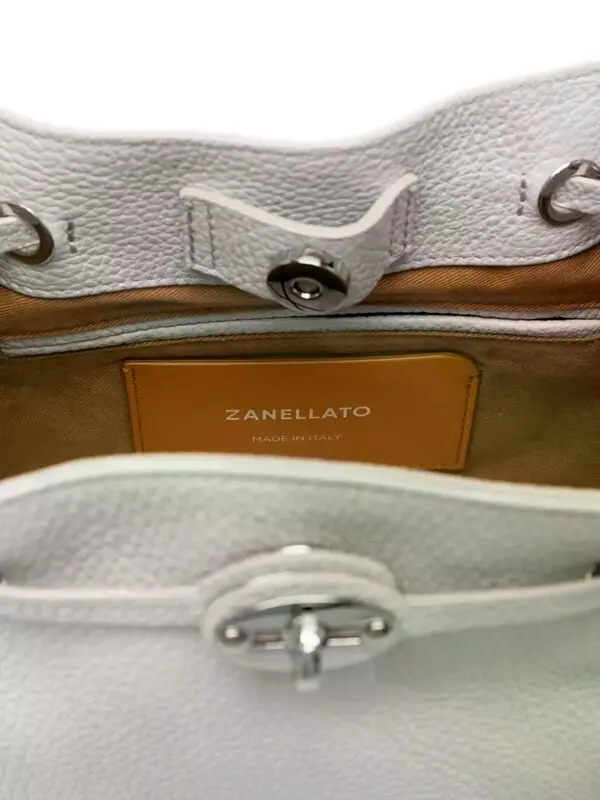 ZANELLATO Monda Leather Bucket Bag - Grey