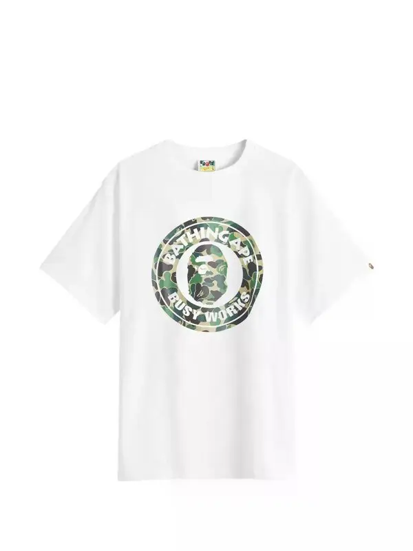 A BATHING APE Camo Logo T-shirt - White