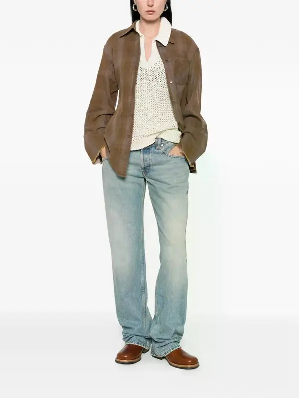 Aries Tyrone Distressed Low-rise Jeans