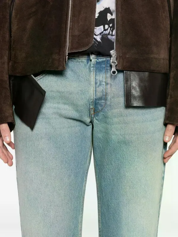 Aries Tyrone Distressed Low-rise Jeans