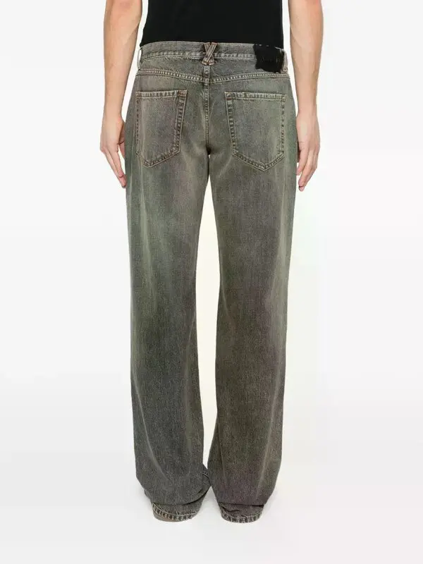 Aries Tyrone Distressed Low-rise Jeans