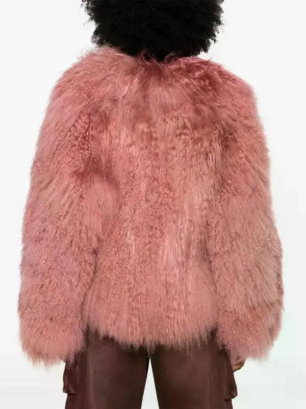 Attico Brushed Shearling Jacket - Pink