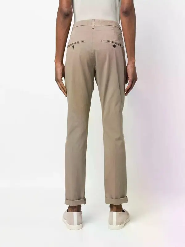 DONDUP Mid-rise Cropped Chinos - Neutrals