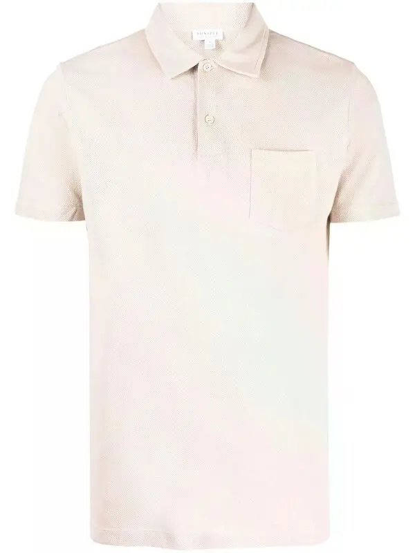 Sunspel Short-sleeve Cotton Polo Shirt - Neutrals