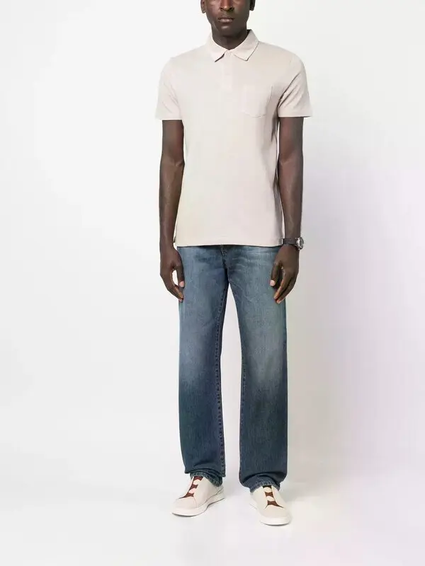 Sunspel Short-sleeve Cotton Polo Shirt - Neutrals