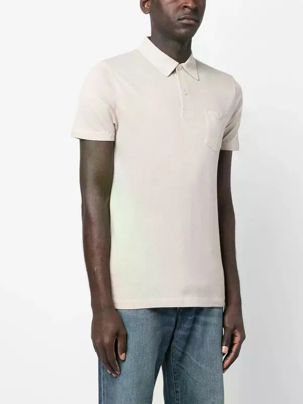 Sunspel Short-sleeve Cotton Polo Shirt - Neutrals