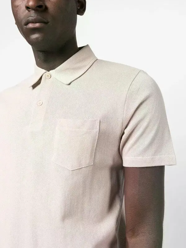 Sunspel Short-sleeve Cotton Polo Shirt - Neutrals