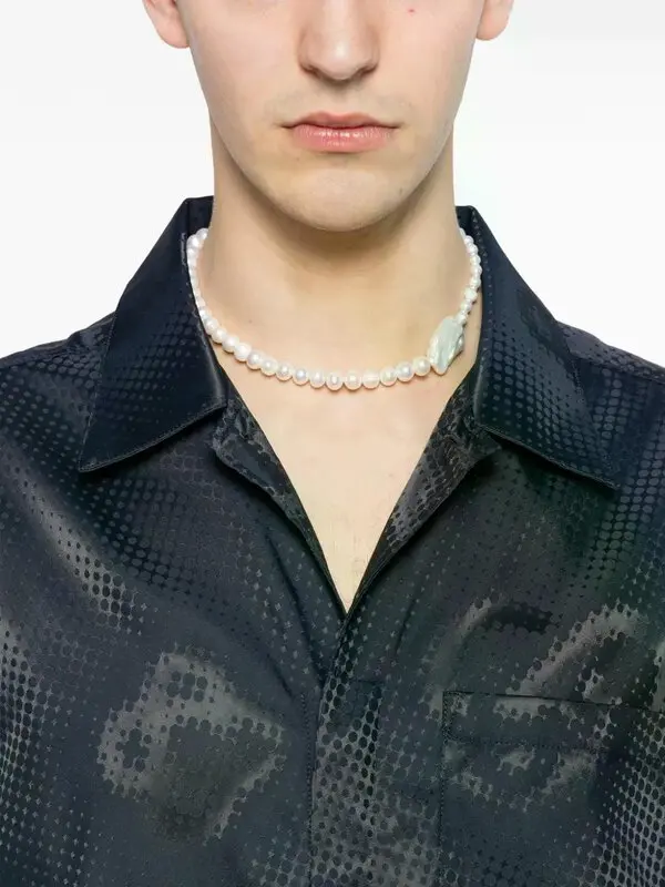Casablanca Half Tone Monogram Satin Shirt