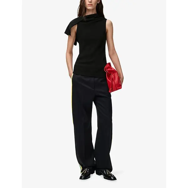 Loewe Asymmetric Draped Jersey Top