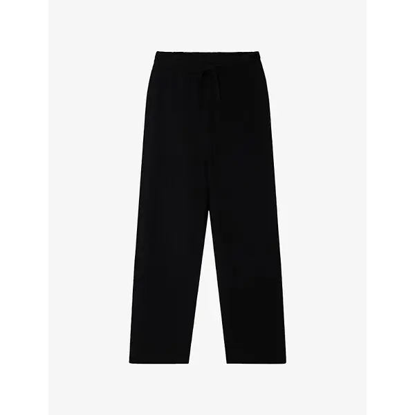 Sandro Straight-leg Elasticated-waist Knitted Jogging Bottoms