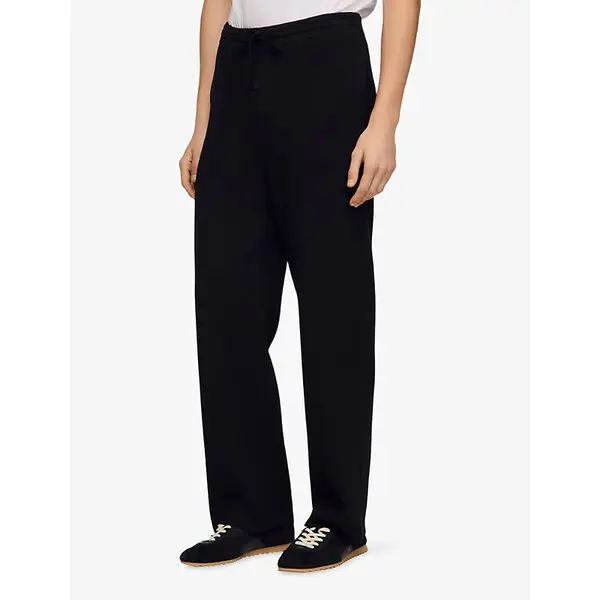 Sandro Straight-leg Elasticated-waist Knitted Jogging Bottoms