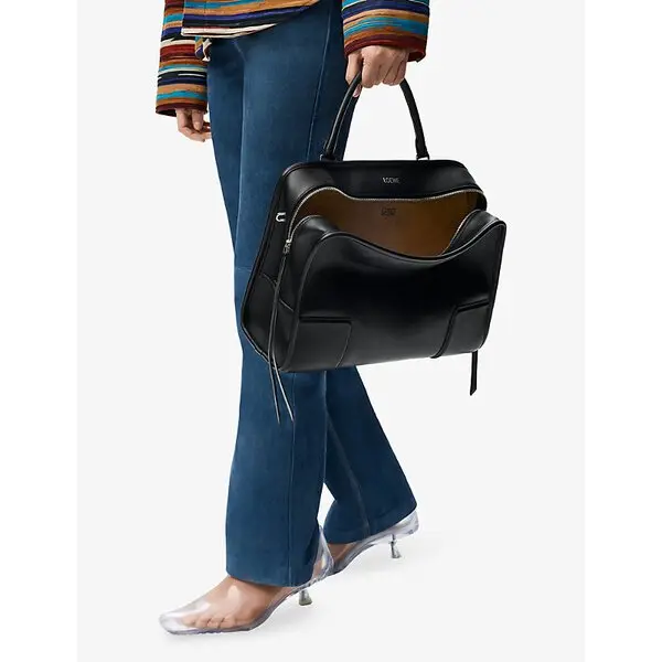 Loewe Amazona 180 Large Leather Bag - Black