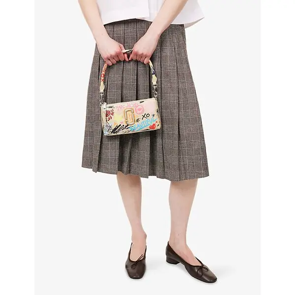 Marc Jacobs The Punk Scribble Snapshot Convertible Leather Shoulder Bag