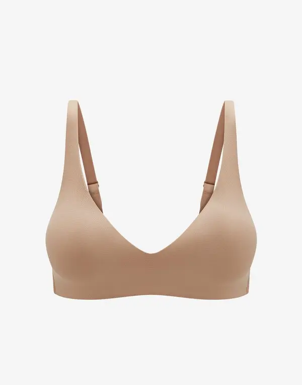THIRDLOVE Thermoregulating Tempsync™ Wireless Plunge Bra - Taupe