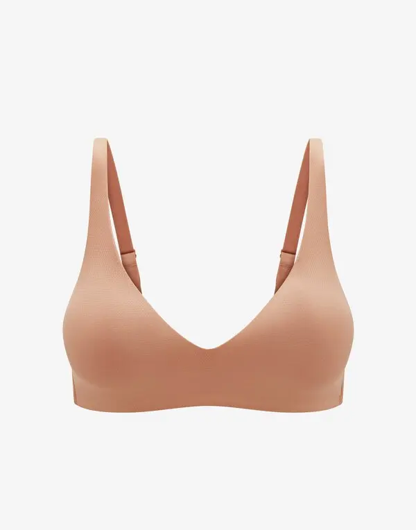 THIRDLOVE Thermoregulating Tempsync™ Wireless Plunge Bra - Mocha