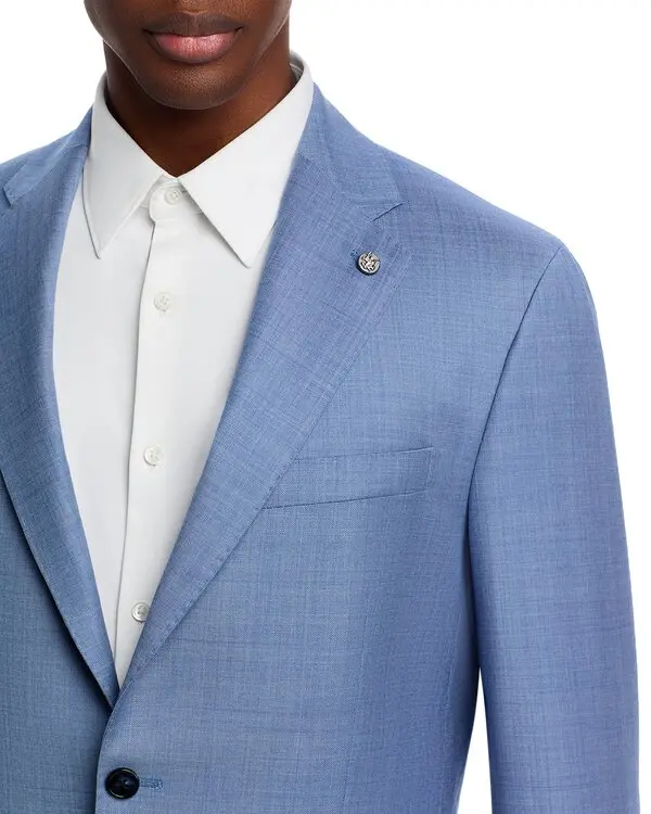 Hart Schaffner Marx Classic Fit Sharkskin Suit - Light Blue