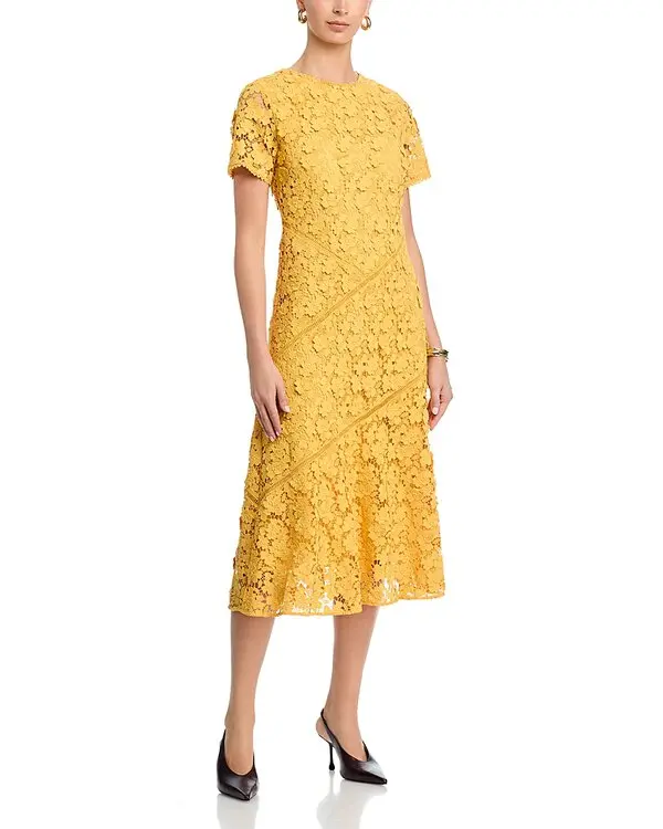 Elie Tahari The Marci Lace Dress - Golden Hour