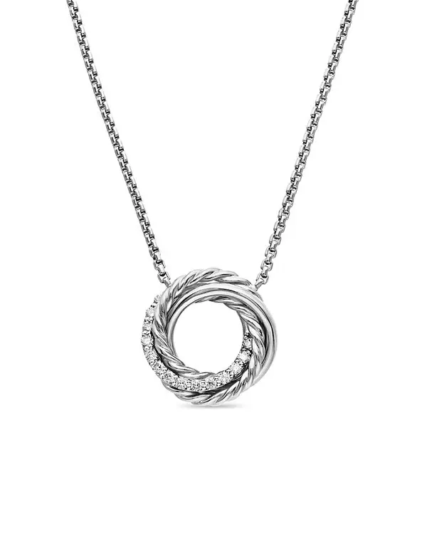 David Yurman Crossover Pendant Necklace - Silver