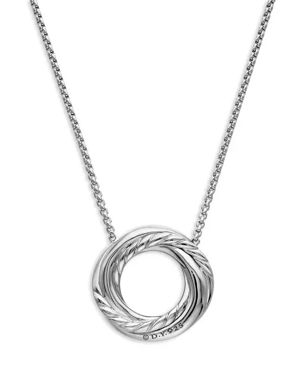 David Yurman Crossover Pendant Necklace - Silver