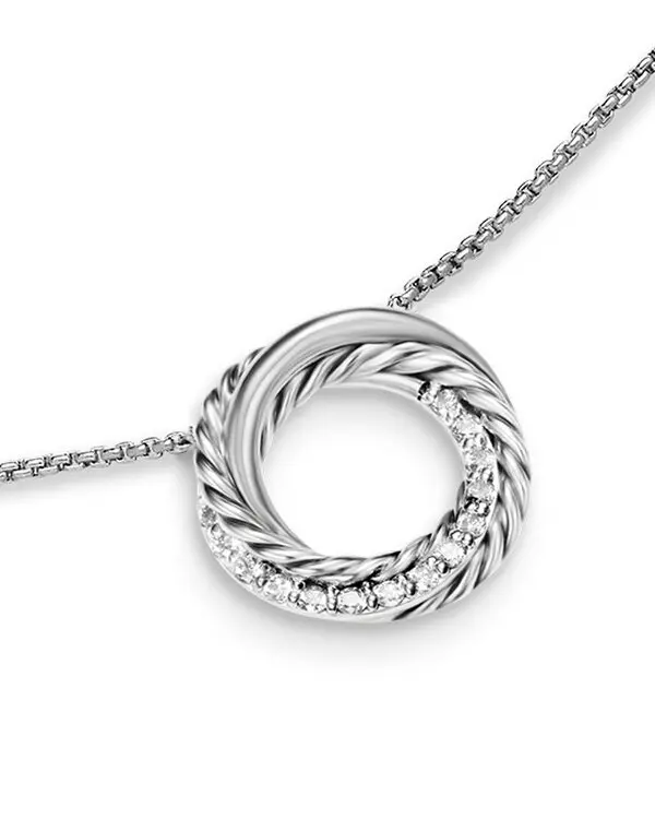David Yurman Crossover Pendant Necklace - Silver