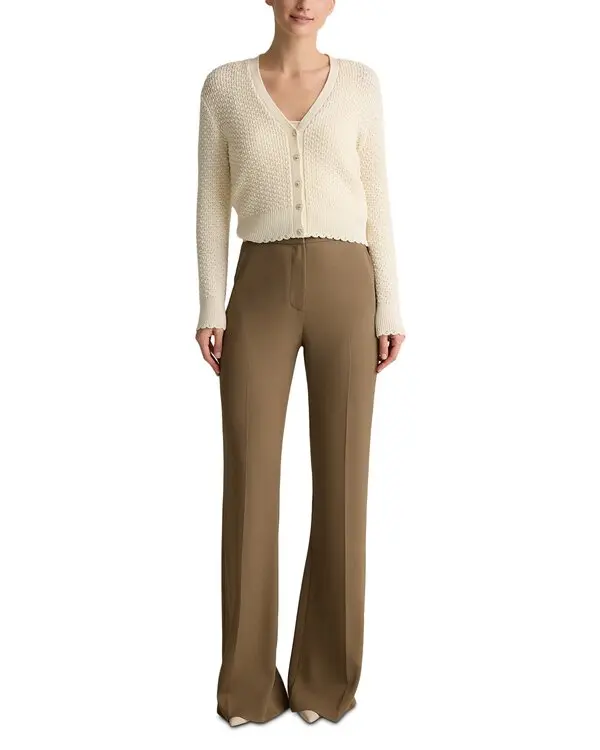 St. John Perle Crepe Knit Cardigan Sweater