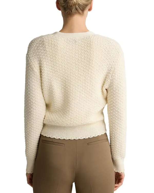 St. John Perle Crepe Knit Cardigan Sweater