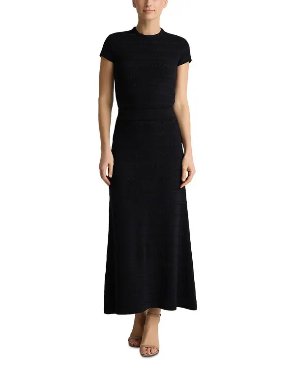 St. John Breton Stripe Knit Maxi Skirt