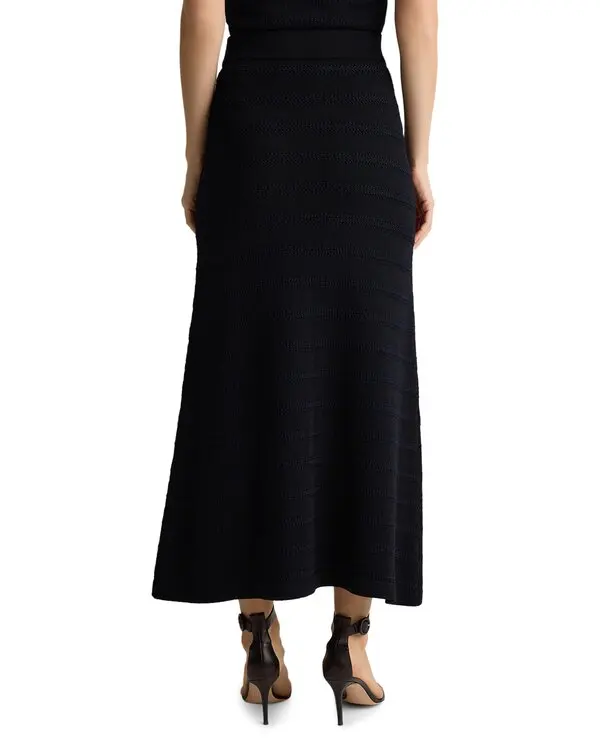 St. John Breton Stripe Knit Maxi Skirt
