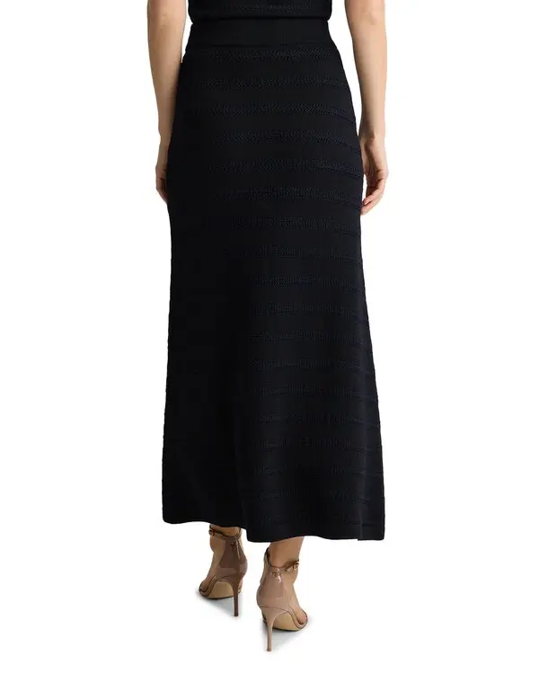 St. John Breton Stripe Knit Maxi Skirt