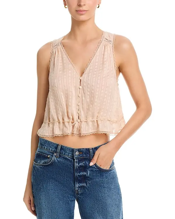 Paige Maiden Cropped Top - Warm Cream
