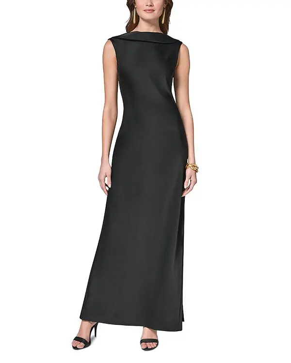 Donna Karan New York Sleeveless Maxi Dress With Ruffled Detail