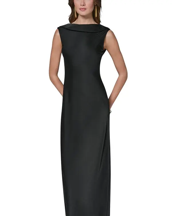 Donna Karan New York Sleeveless Maxi Dress With Ruffled Detail