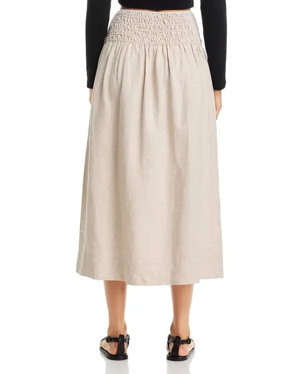 Rails Alessa Linen Midi Skirt - Heathered Flax
